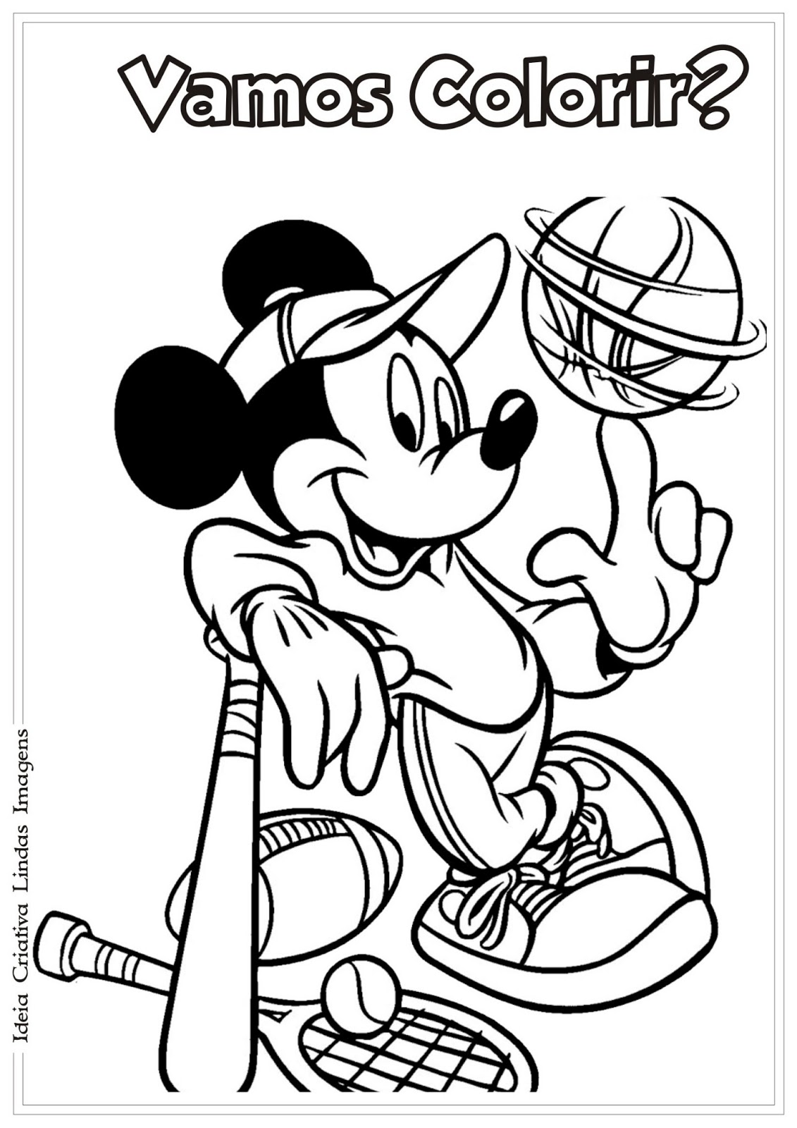 Desenho do Mickey para colorir