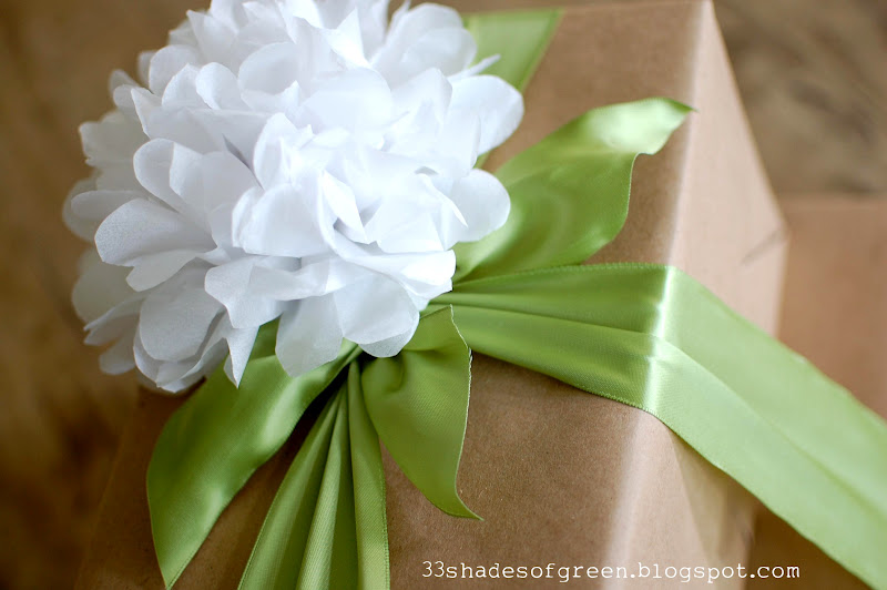 33 Shades of Green: Tissue Paper Flower Tutorial