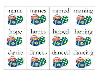 My Easter Themed Inflected Endings Center Game {-s, -es, -ed & -ing ...