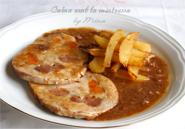 Cocina con Mina: Lomo de cerdo mechado con salsa al Oporto y jamón