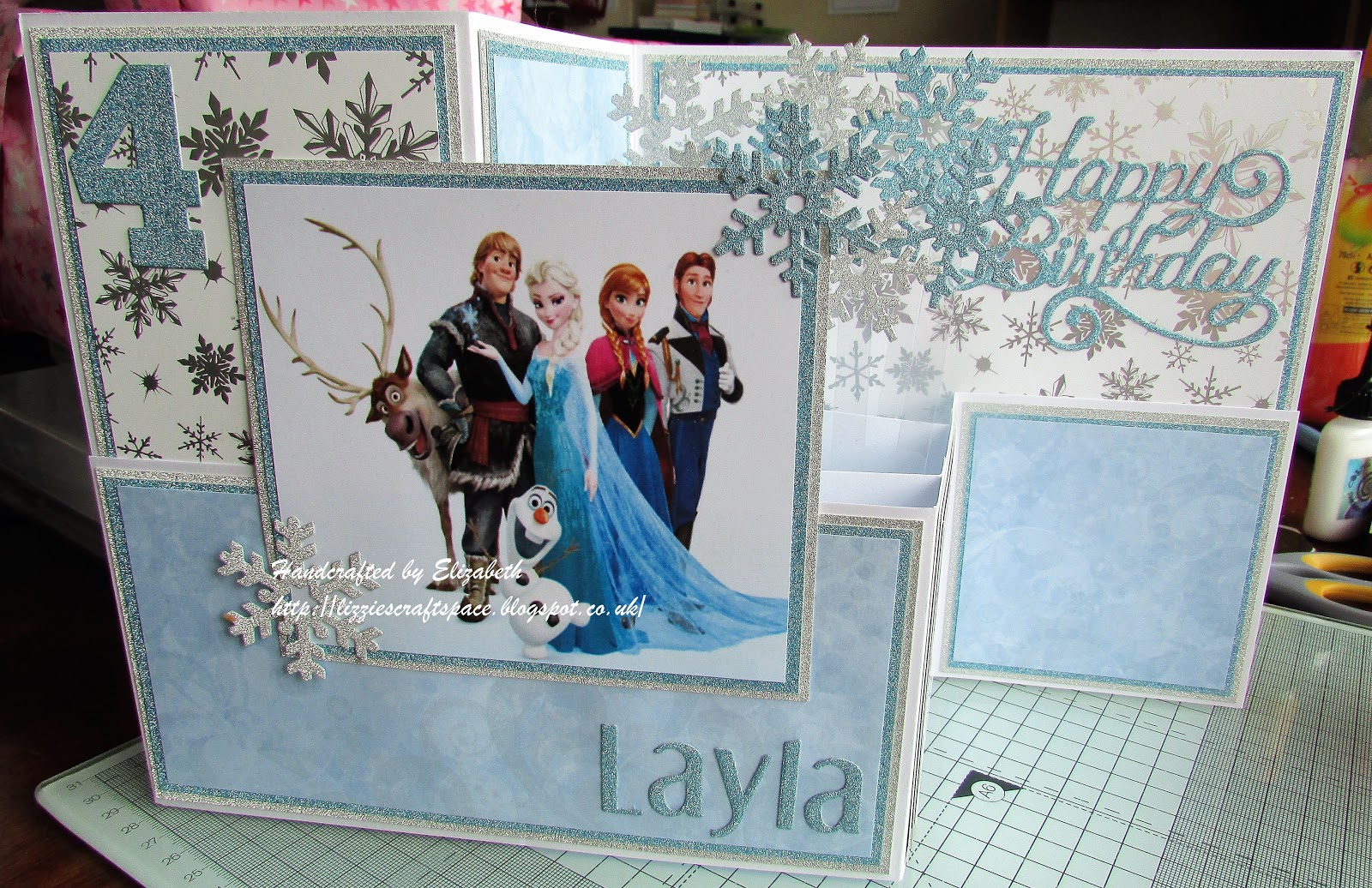 Lizzies craft space: Frozen Birthday Card No. 2