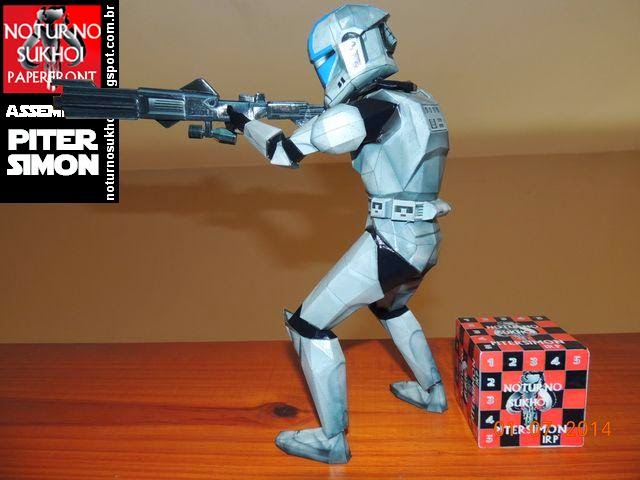 Noturno Sukhoi: Star WArs ARC Pilot_ Papercraft