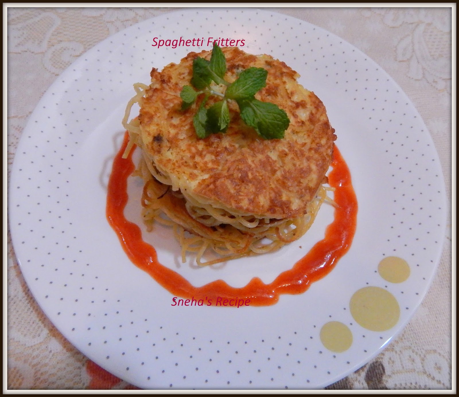 Spaghetti Fritters - Sneha's Recipe