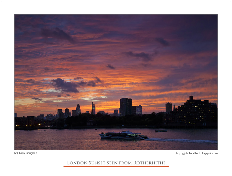 PhotoReflect: A fiery London sunset