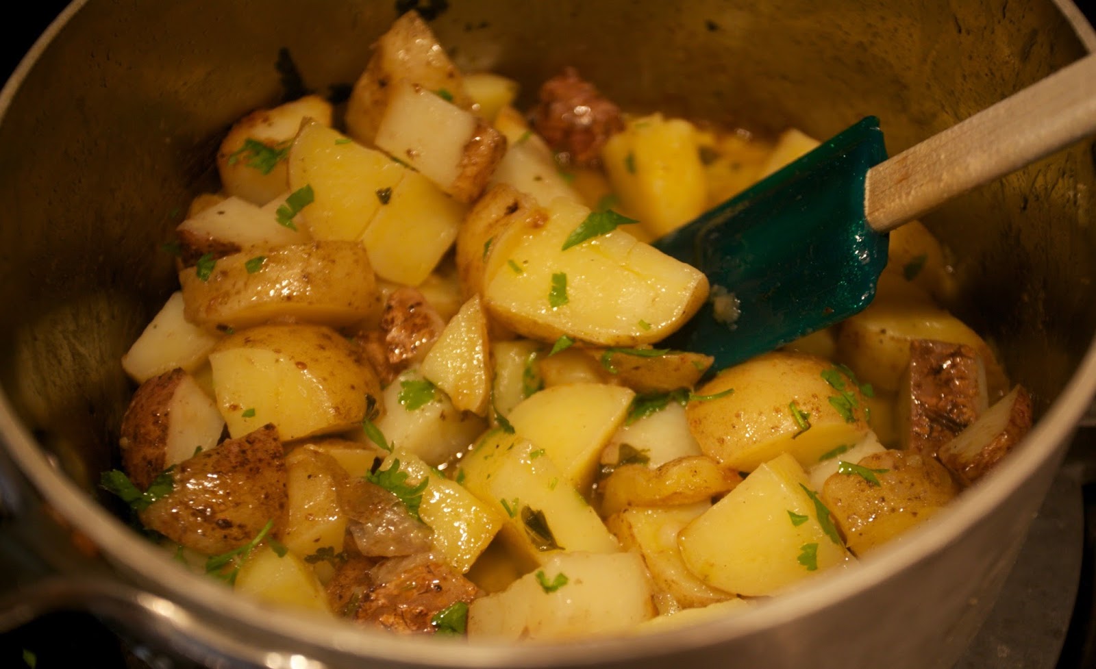 Butter and Parsley Poached Potatoes