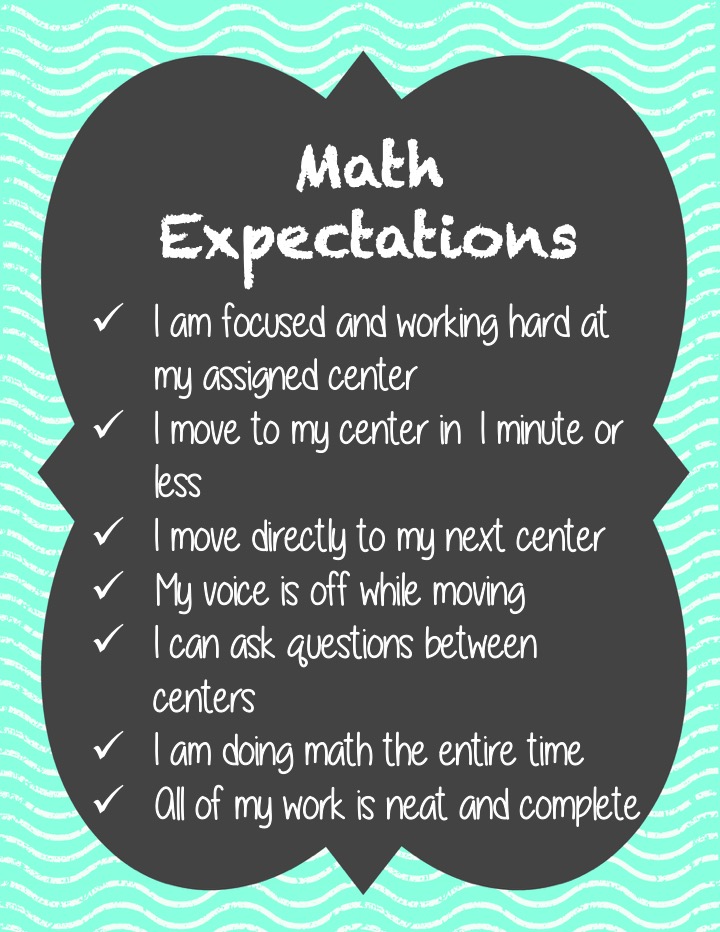 Irrigating Deserts: How to Set Expectations for Guided Math Centers ...