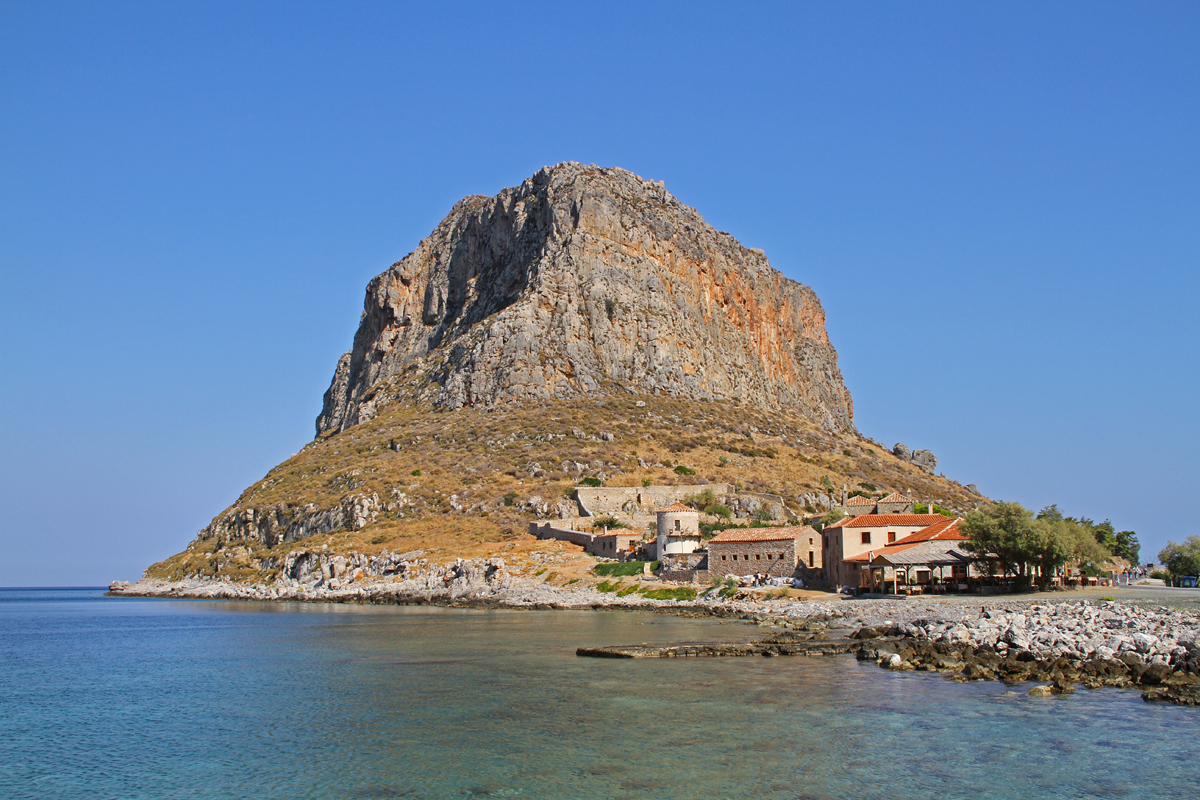 del MEDITERRÁNEO: GREECE. ELLADA. PELOPONNESE. LAKONIA. MONEMVASIA