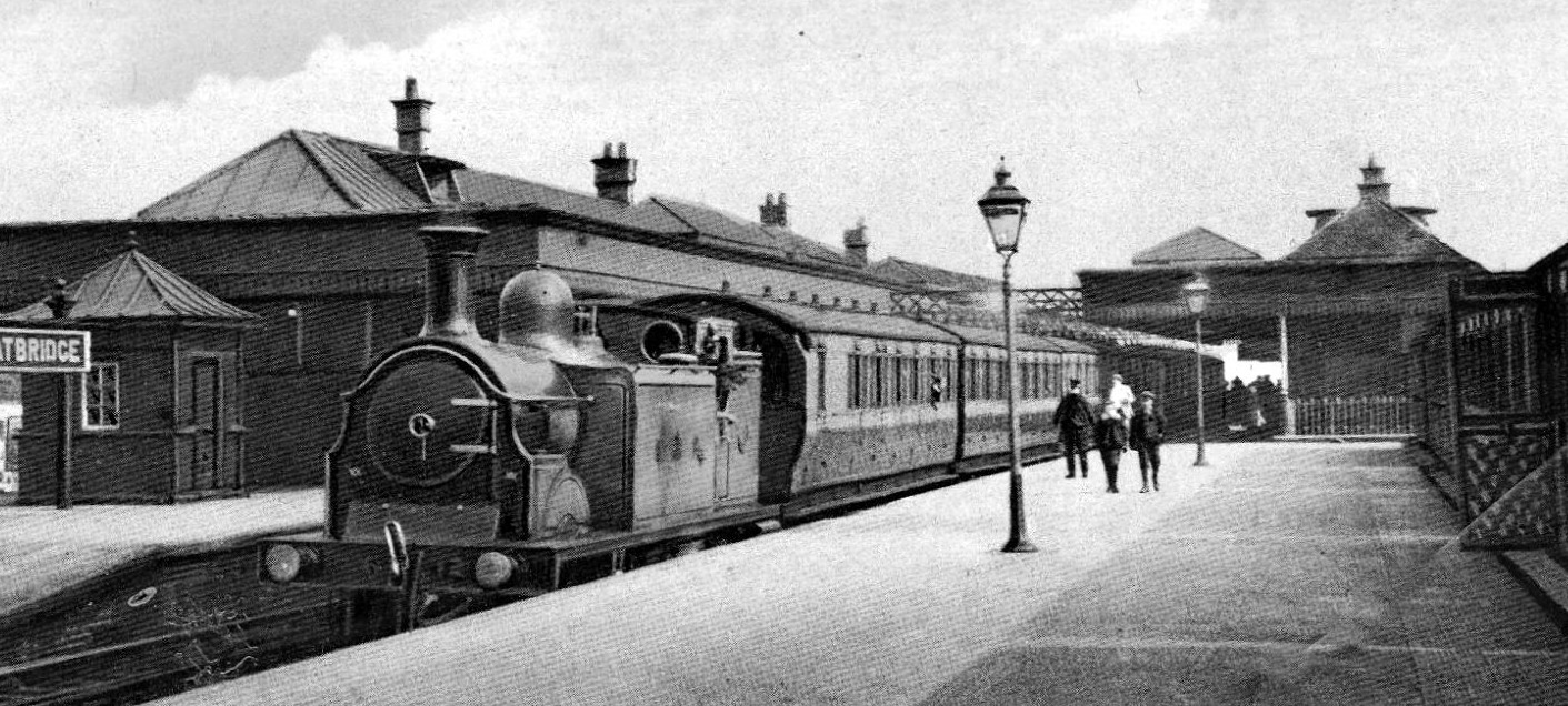 Tour Scotland: Old Photograph Railway Station Coatbridge Scotland