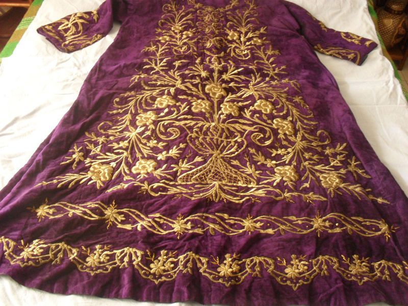 All The Pretty Dresses: Purple Ottoman Robe with Gold Embroidery