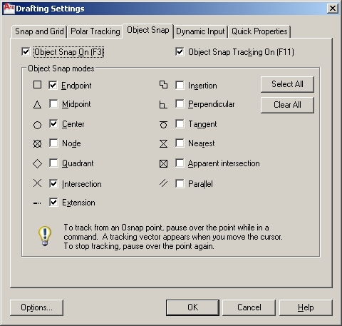 Ricardo_blog_notas: AutoCad 2010 - Object Snap