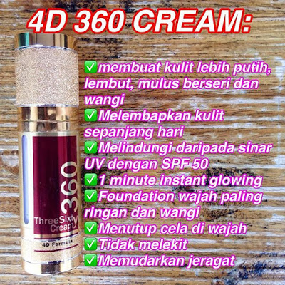 Cik Bebeq Beauty Shop : 360 CREAM 4D FOUNDATION BY DERMAX ( DELIVERY JB ...