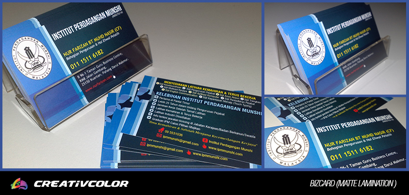 [ BIZCARD ] : Institut Perdagangan Munshi - CreativColor ~ Bicara Idea ...