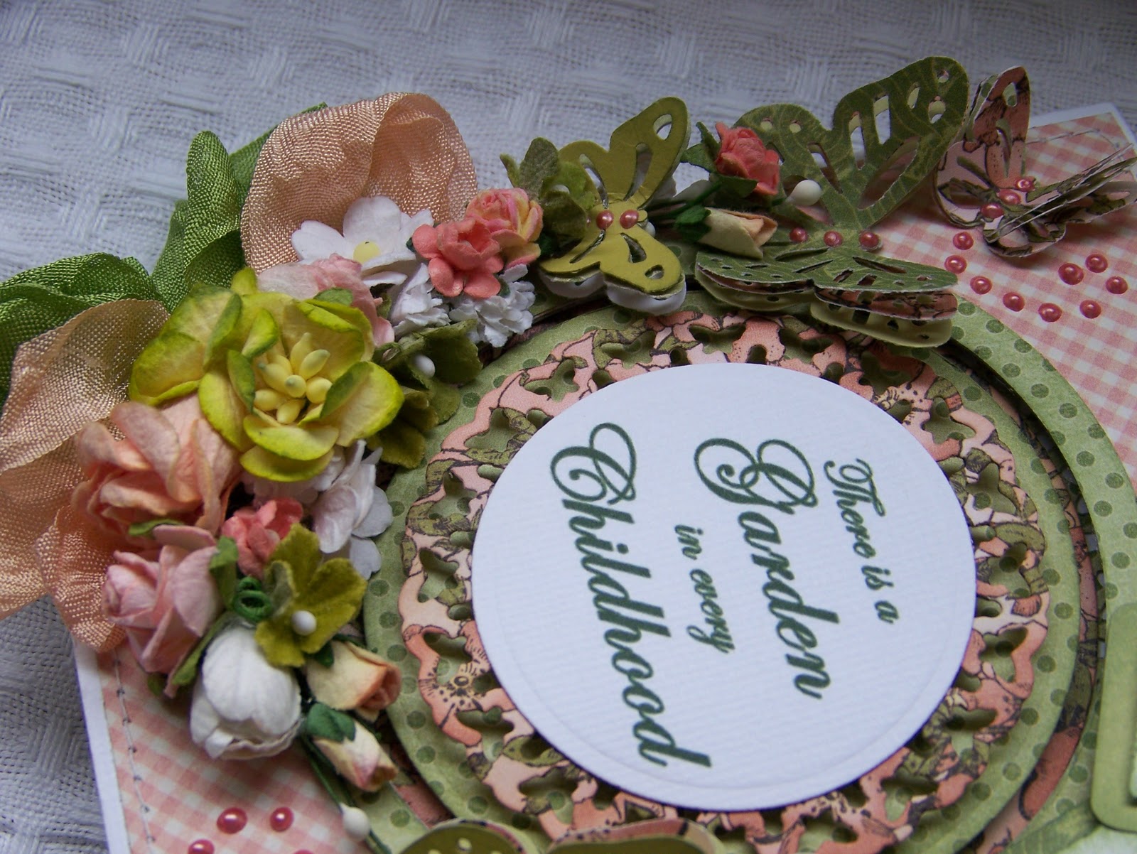 Tattered Treasures: Enchanted Garden Greeting Card