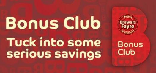 Northumberland Mam: Brewers Fayre Bonus Club! = Free meals!