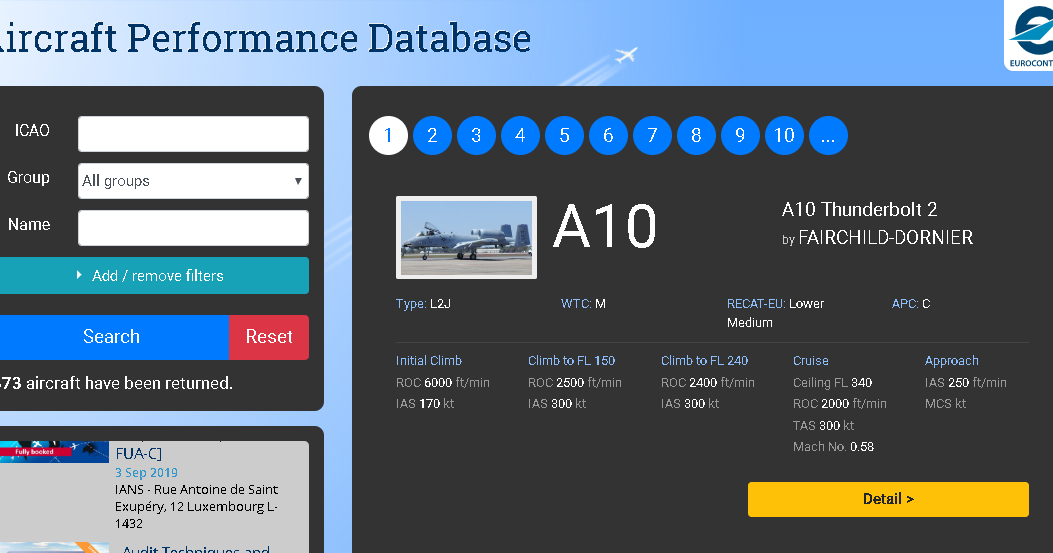 ARQUIVOS AERONÁUTICOS: Aircraft Performance Database