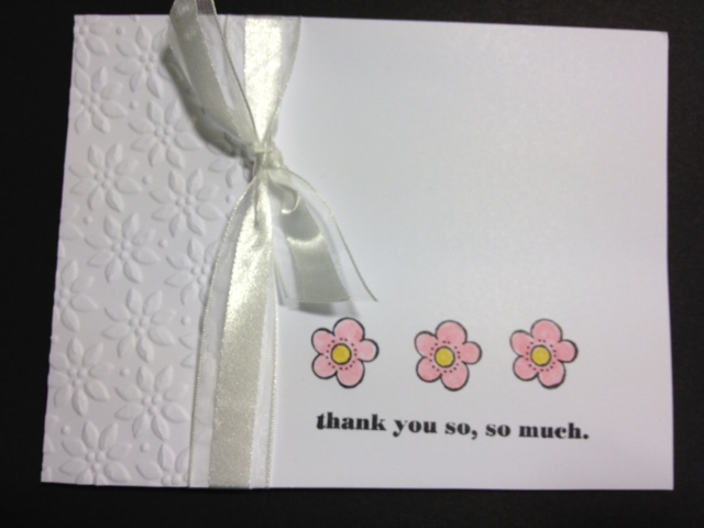 My Creative Corner!: Quick and Simple Thank You Cards