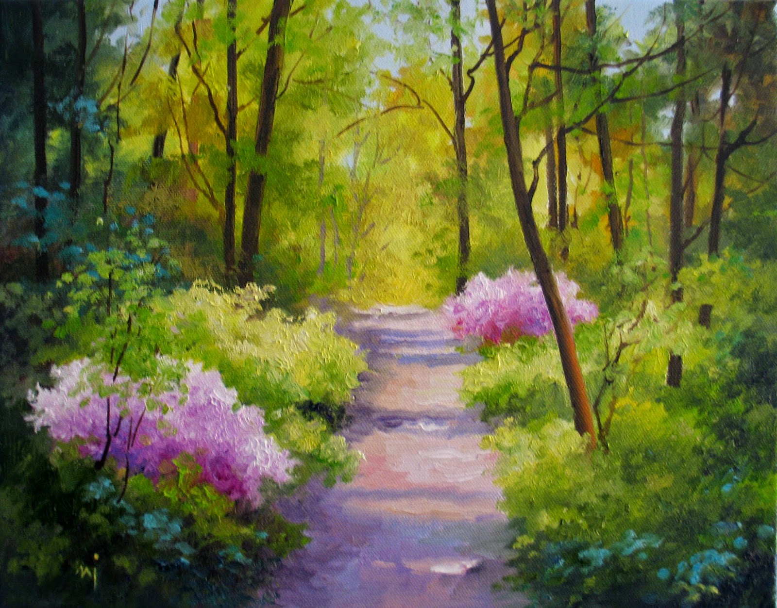 Nel's Everyday Painting: Spring Woods - SOLD