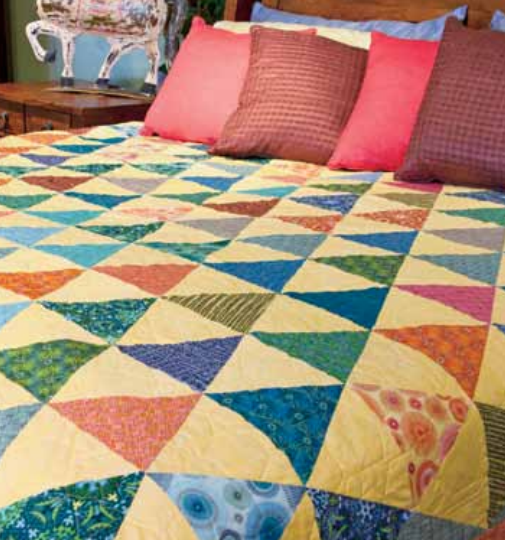 modern triangle Cradle quilt pattern - Pdf Free