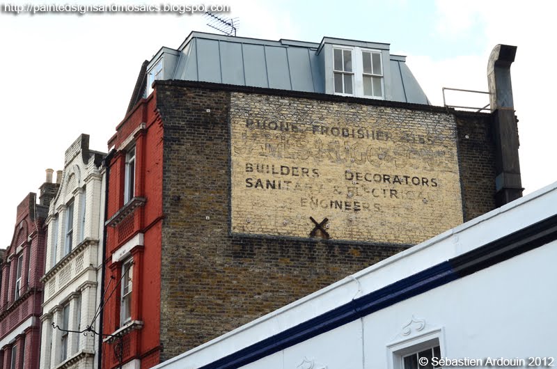 Painted signs and mosaics: James Rugg & Son, Earl's Court