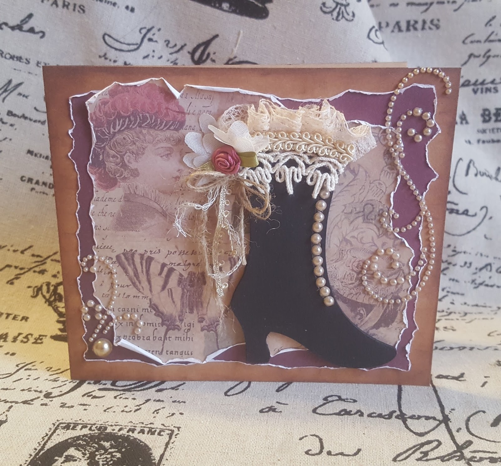 Want2Scrap: Shabby Victorian Card