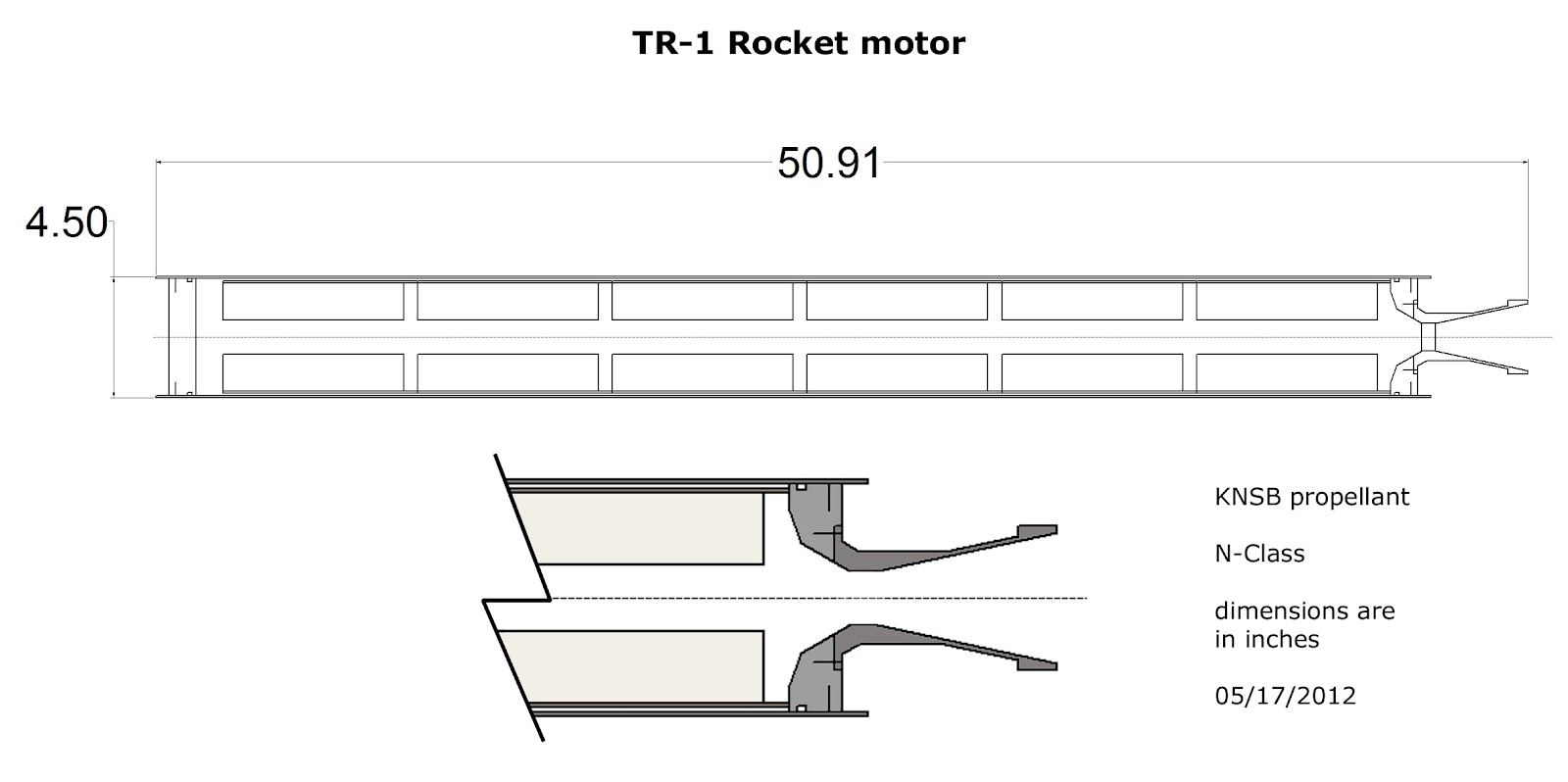 Randy's Rocketry: TR-1 Rocket Motor initial CAD