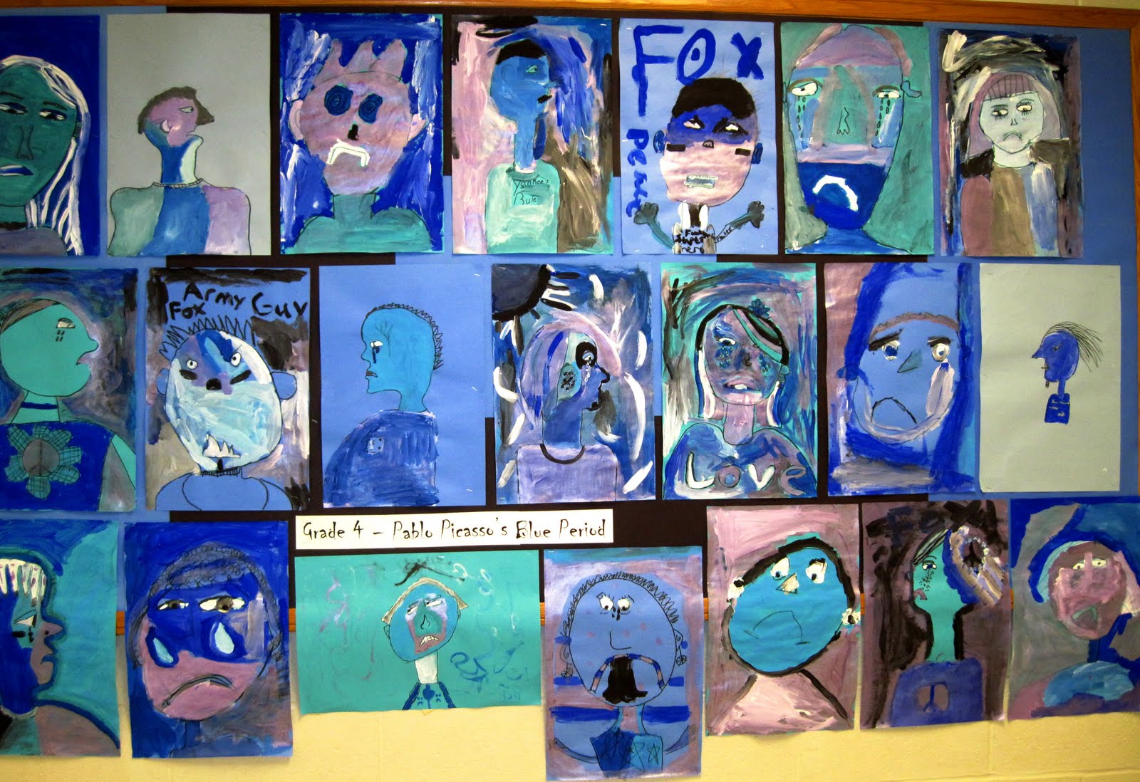 There's a Dragon in my Art Room: Picasso again - blue period, rose period