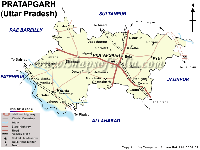 Top Tourist Place India : Map of Uttar Pradesh