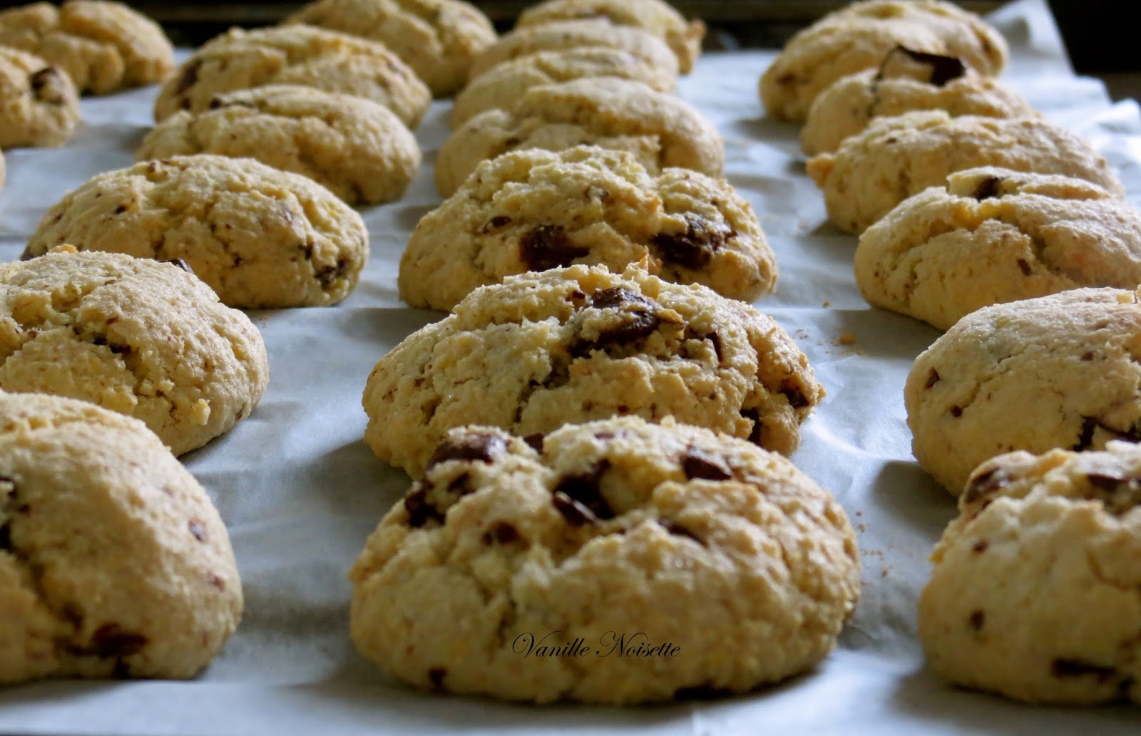 Vanille Noisette : COOKIES SANS BEURRE NI FARINE