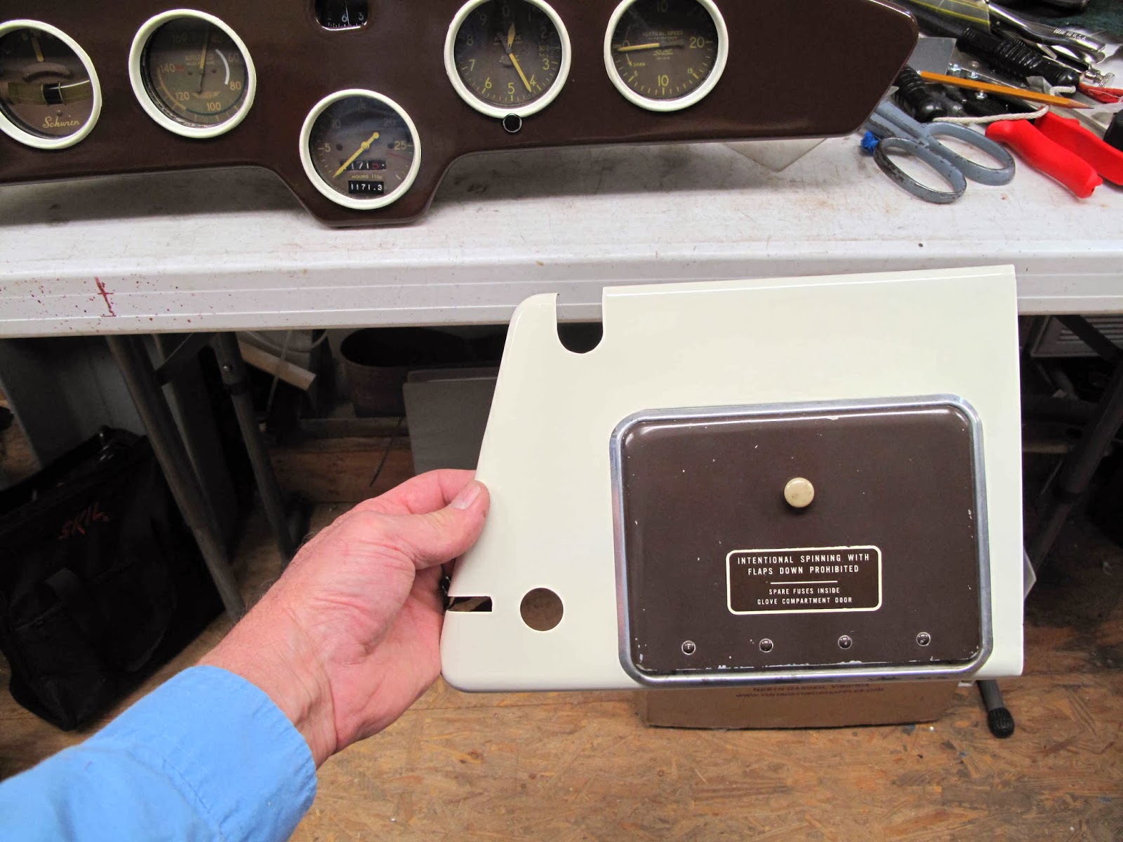 Cessna 140 Rebirth: Instrument Panel Cover P/N 0412489-3