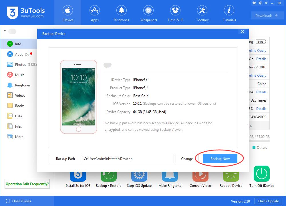 How to Use 3uTools to Back Up Your iPhone Before Installing latest iOS？