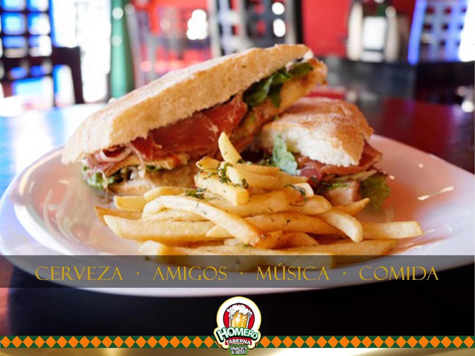 Homero Taberna Franquicia: Homero y la comida