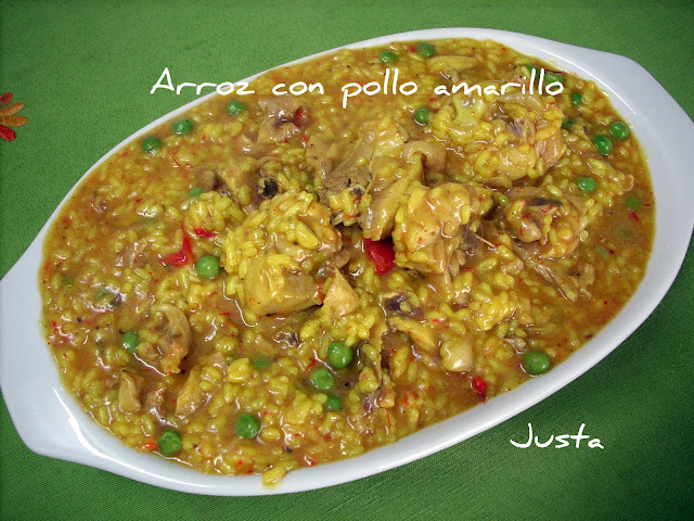 Recetario de Justa: Arroz amarillo con pollo