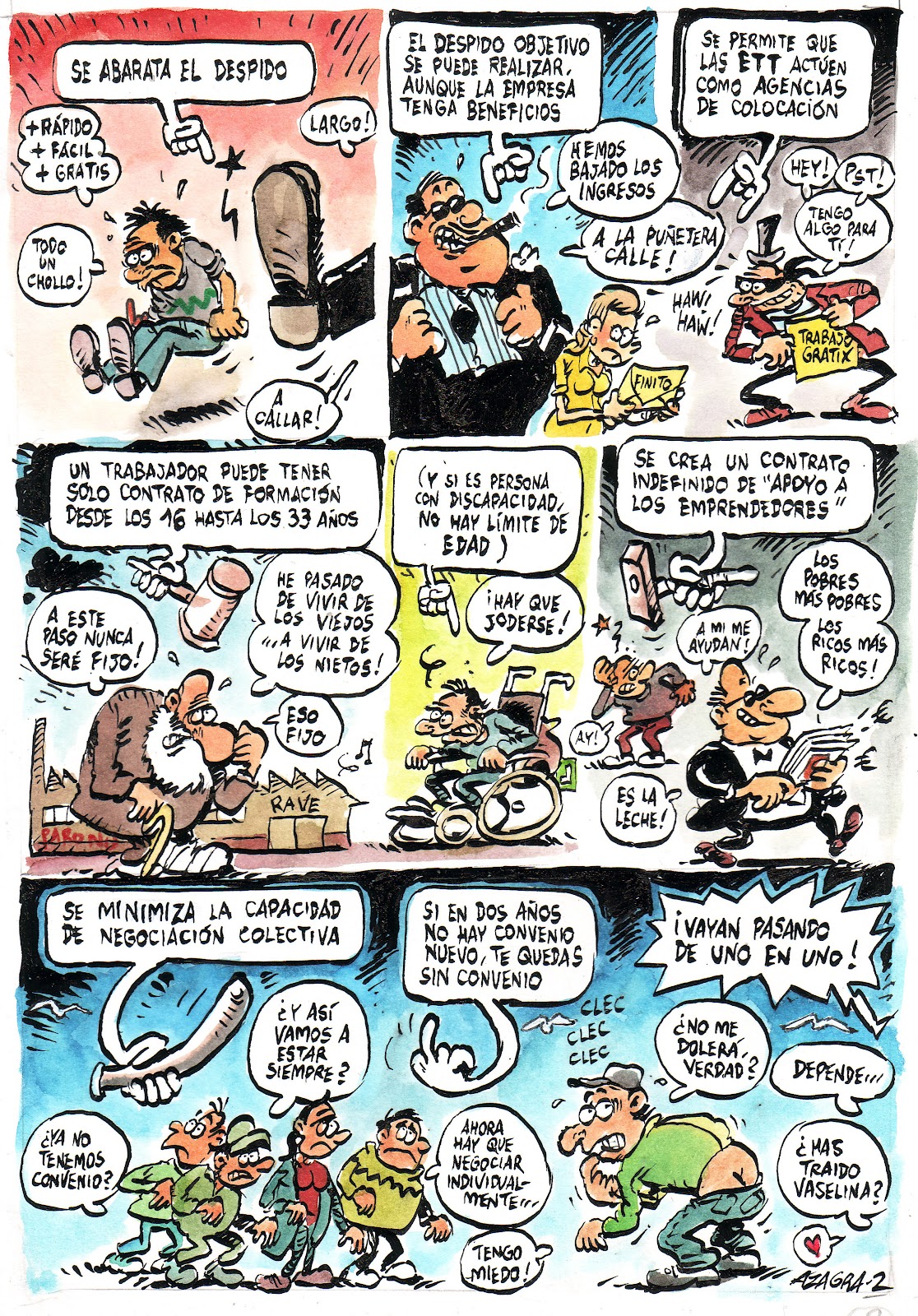 Gatos Sindicales Lo Que La Reforma Laboral Esconde Un Cómic De Azagra