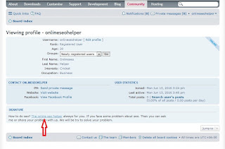 How to do forum profile Signature? - Online seo helper