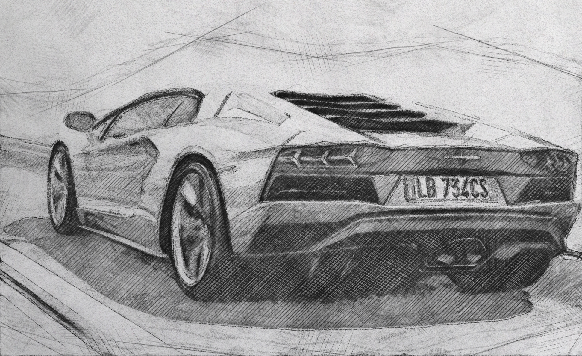 Lamborghini Aventador S Sketches You Will Love - Car Drawing Blog