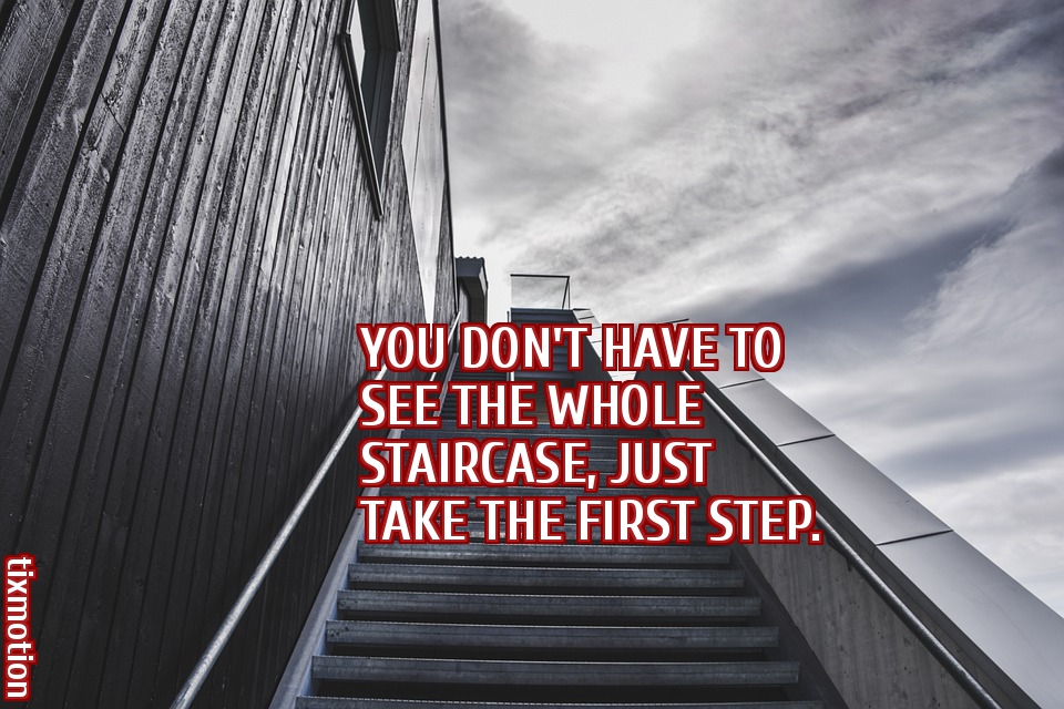 You have taken the first step today. now, i challenge you to take another."