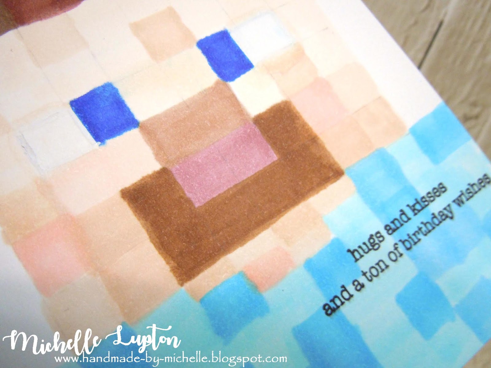 Handmade by Michelle: Minecraft card
