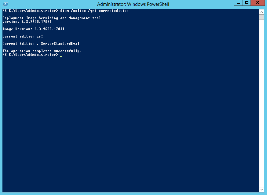Windows Server 2012 R2 Evaluation Upgrade