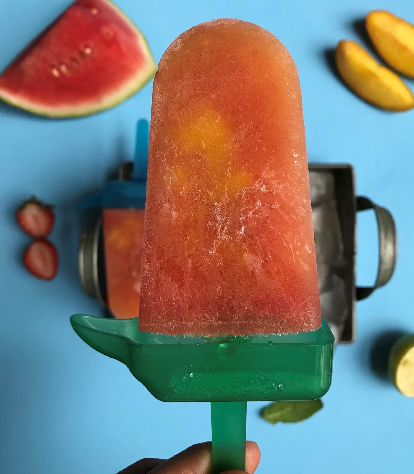 Tangy Watermelon Mango Popsicle