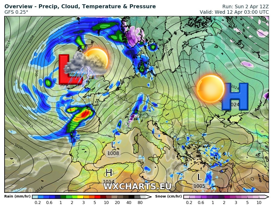 Weather News: Αντικυκλωνας Τεραστιων Διαστασεων εισβαλει στην Ευρωπη!