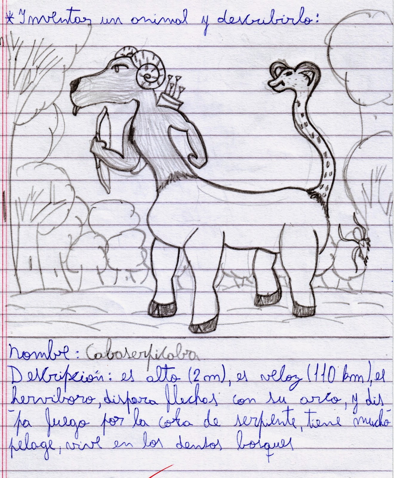 Cuaderno de lengua: Animales inventados