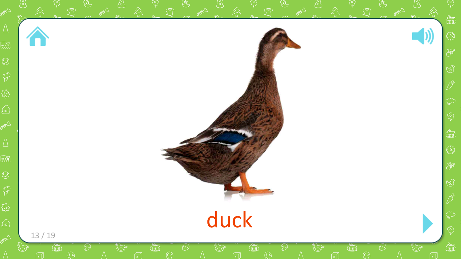 Flashcards for Kids: Duck - Pets and Farm Animals - Flashcards for Kids