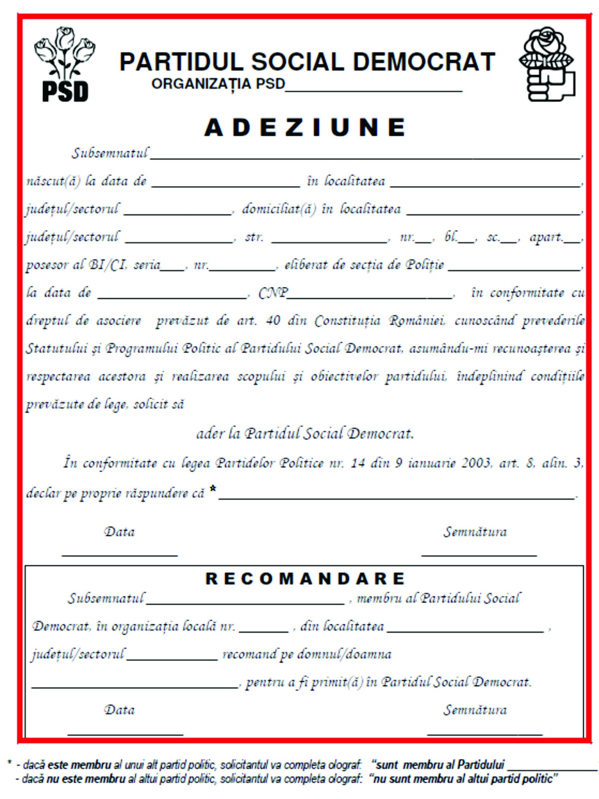 PSD PIATRA NEAMŢ: Inscrie-te in PSD