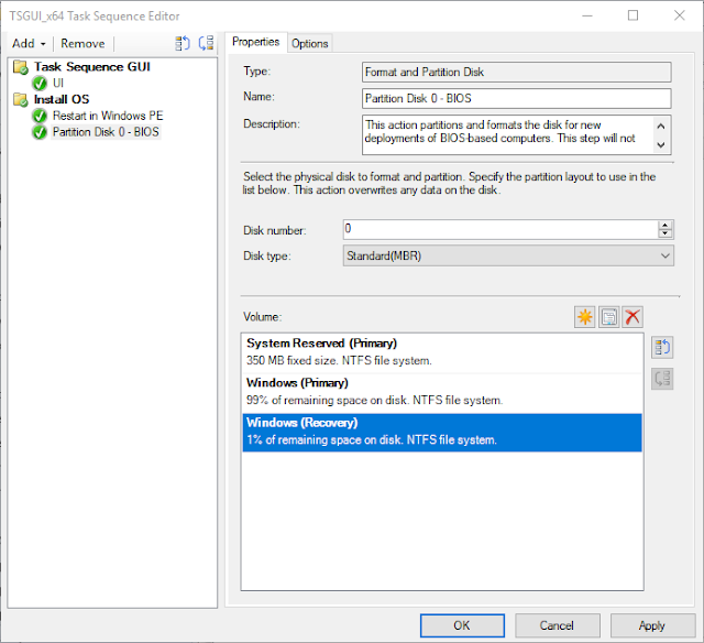 SCCM Task Sequence GUI - How to set up the TS to work with a GUI