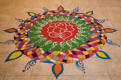 RANGOLI PHOTOS: Natural rangoli designs