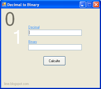 C#: Convert from decimal to binary | LimeProgramming - Programming ...