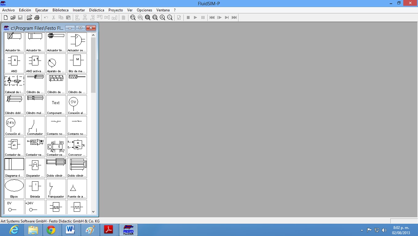Programación Básica en Neumatica: Manual de instalación de Festo Fluid Sim