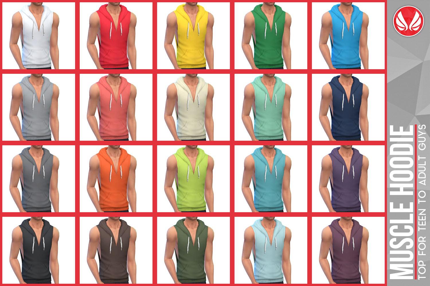 Simsational Designs: Muscle Hoodie