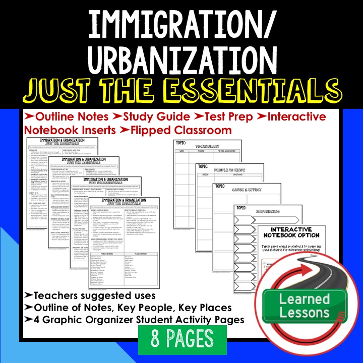 American History Outline Notes JUST THE ESSENTIALS Unit Review, Study ...