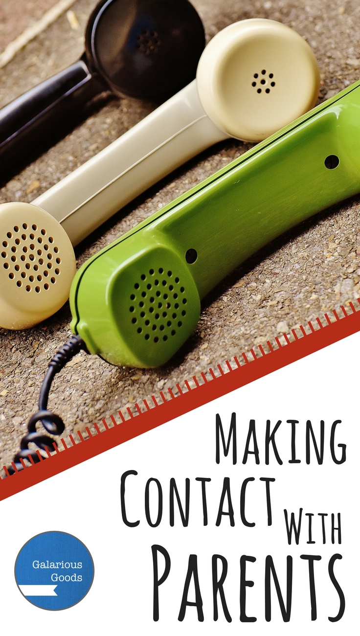 Galarious Goods: Making Contact With Parents